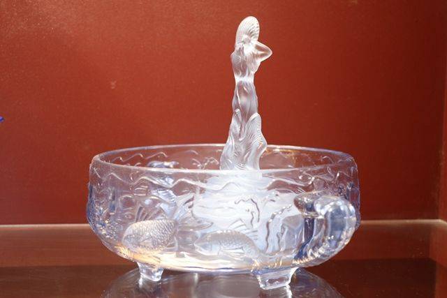 Art Deco 3 Piece Blue Glass Float Bowl # | XXXX Antique Complex