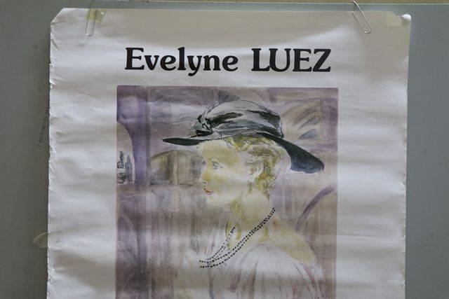 French Art Poster Evelyne Luez Paris 1987 Watercolor Portrait | XXXX ...