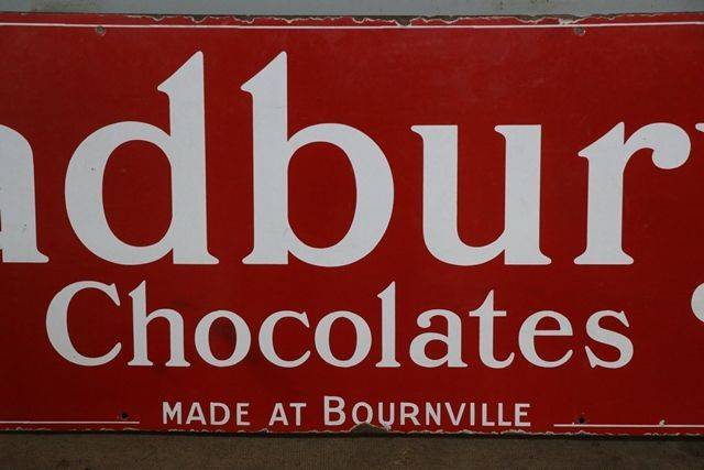 Cadburys Chocolates Bournville Enamel Advertising Sign # | XXXX Antique ...