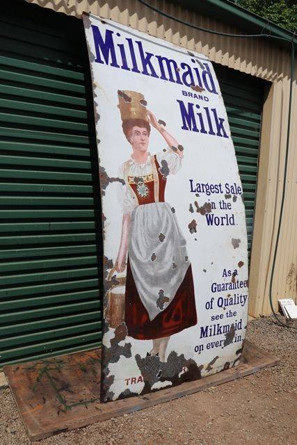 Large Milkmaid Pictorial Enamel Advertising Sign | XXXX Antique Complex