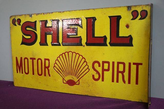 Shell Motor Spirit Double Sided Enamel Advertising Sign # | XXXX ...