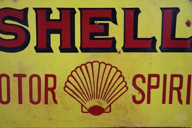 Shell Motor Spirit Double Sided Enamel Advertising Sign # | XXXX ...
