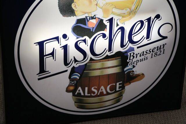 Vintage Fischer Alsace Beer Double Sided Light Box. # | XXXX Antique ...