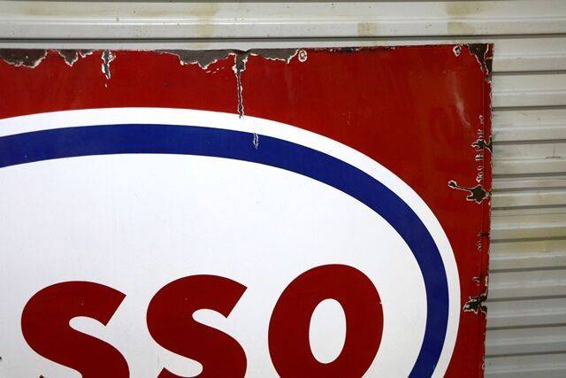 Large Vintage ESSO Enamel Advertising Sign. # | XXXX Antique Complex