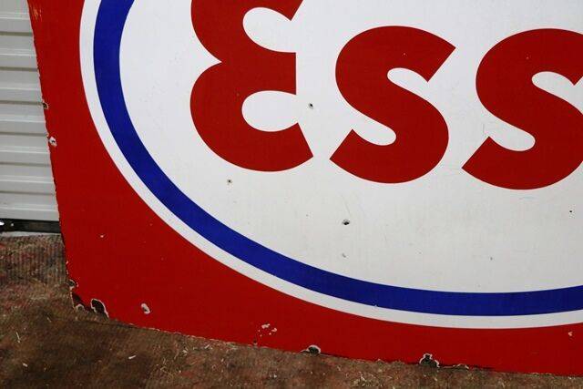 Large Vintage ESSO Enamel Advertising Sign. # | XXXX Antique Complex