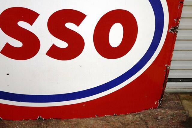 Large Vintage ESSO Enamel Advertising Sign. # | XXXX Antique Complex