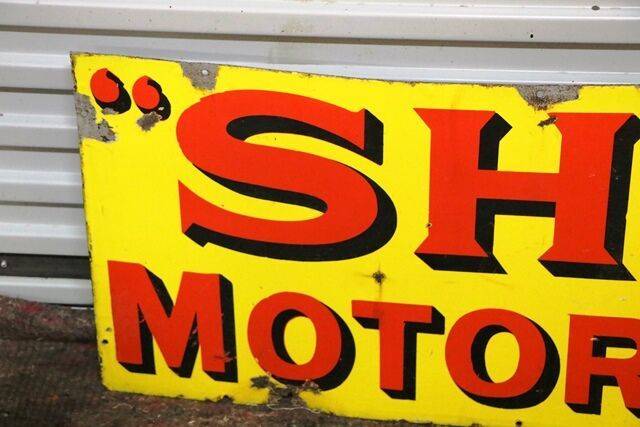 Early Vintage Shell Motor Spirit Enamel Advertising Sign # | XXXX ...