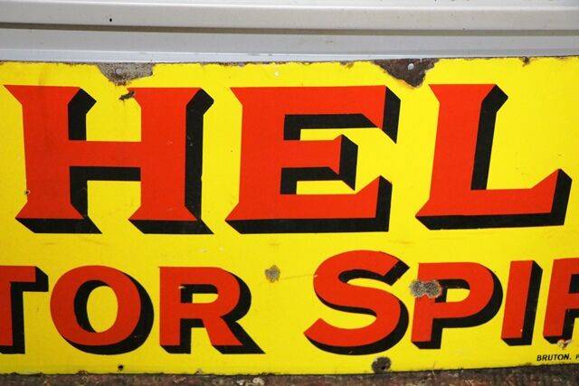 Early Vintage Shell Motor Spirit Enamel Advertising Sign # | XXXX ...