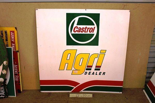 Castrol Agri Dealer Tin Advertising Sign. | XXXX Antique Complex