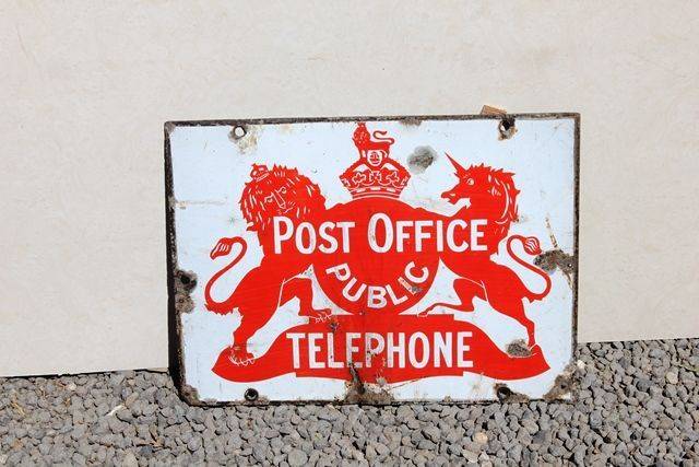 Post Office Double Sided Enamel Sign.# | XXXX Antique Complex