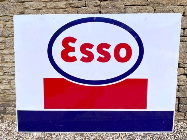 A Large Vintage ESSO Enamel Sign. # | XXXX Antique Complex