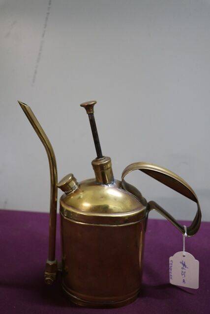 A Quality Vintage Oval Brass Oiler | XXXX Antique Complex