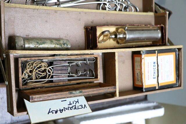 A Rare Vintage Veterinary Surgical Instruments Case with Contents ...