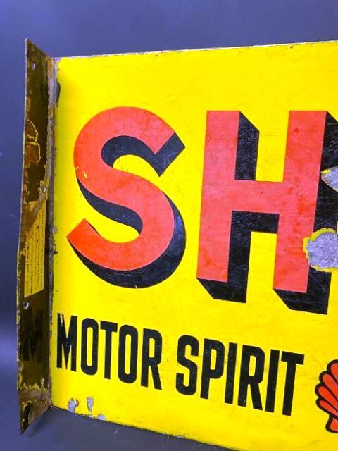 A Shell Motor Spirit & Motor Oil Double Sided Enamel Sign .# | XXXX ...