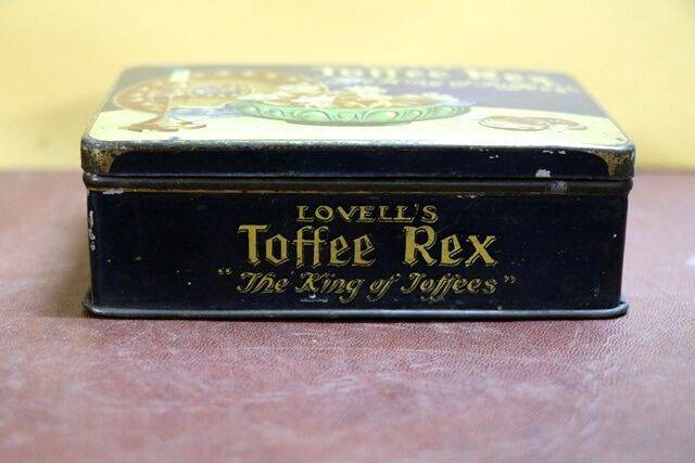 A Vintage Lovell's Toffee Rex Pictorial Collectors Tin. | XXXX Antique ...