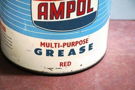 Ampol Multi-Purpose Red 5 Lb Grease Tin | XXXX Antique Complex