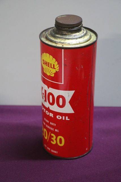Australian Shell One Quart X-100 Motor Oil Tin | XXXX Antique Complex