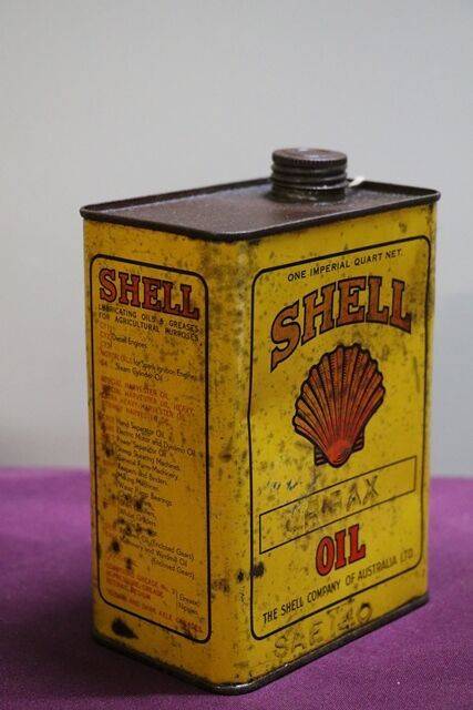 Australian Shell Quart Motor Oil Tin | XXXX Antique Complex