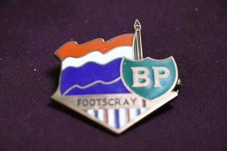 BP Badge "Footscray AFL" By Laughtons Melbourne | XXXX Antique Complex