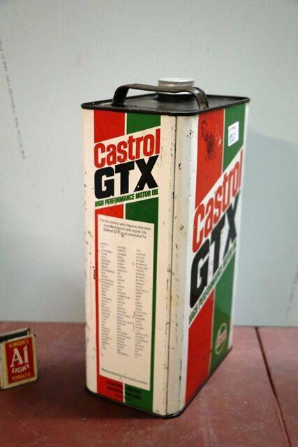 Castrol GTX Liquid Engineering 5 litre Motor Oil Tin. | XXXX Antique Complex