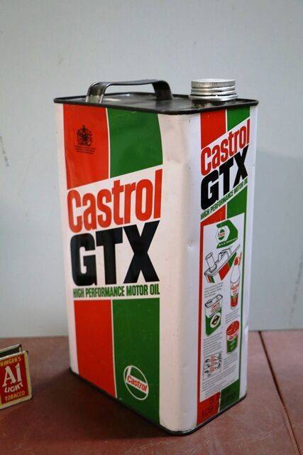 Castrol GTX Liquid Engineering 5 litre Motor Oil Tin. | XXXX Antique Complex