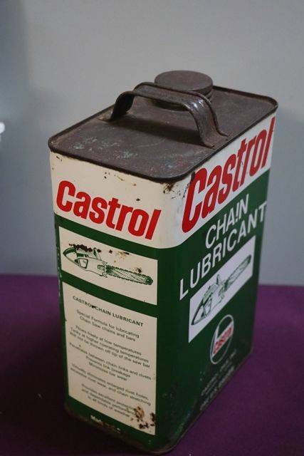 Castrol L Chain Lubricant One Gallon Oil Tin | XXXX Antique Complex