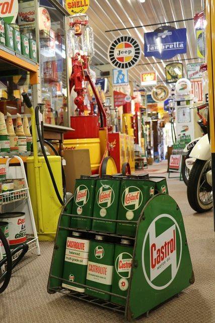 Castrol Motor Oil Forecourt Basket Rack With Enamel Signs To Each End ...