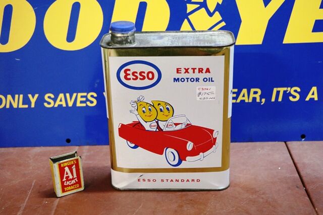 Classic Esso Extra Motor Oil Tin. Pictorial Oil Drip Figures . | XXXX ...