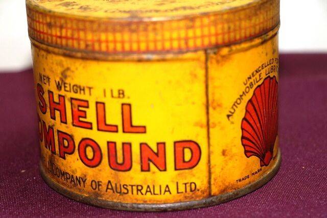 Early Aust, 1lb Shell Compound Tin. | XXXX Antique Complex