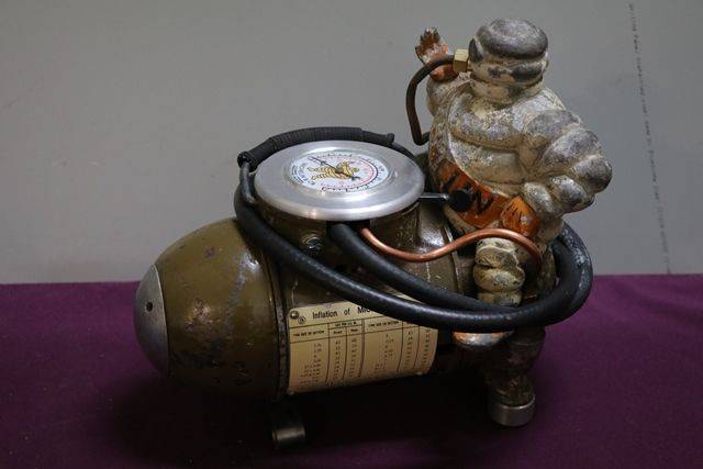 Early French Michelin Bibendum Portable Bomb Compressor | XXXX Antique ...