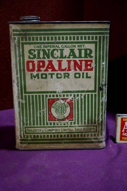 Early Sinclair Opaline Motor Oil One Imperial Gallon Tin. | XXXX ...