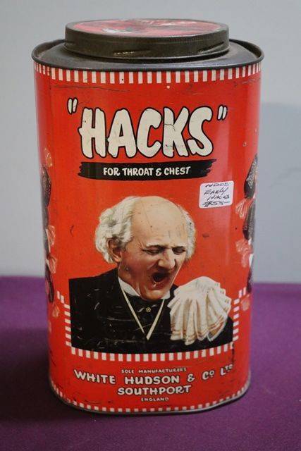 Early White Hudson Hacks Toffee Tin | XXXX Antique Complex