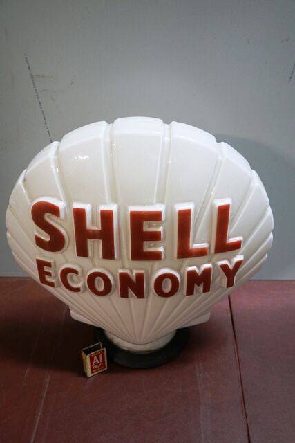 Genuine Shell Economy Glass Petrol Pump Globe. # | XXXX Antique Complex