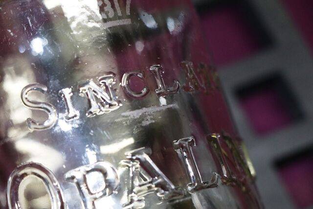 Genuine Sinclair Quart Opaline Oil Bottle. | XXXX Antique Complex