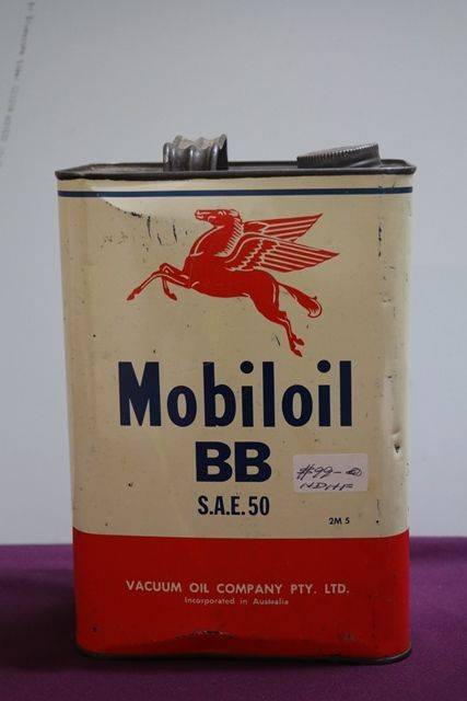 Mobiloil BB S.A.E. 50 One Gallon Motor Oil Tin | XXXX Antique Complex
