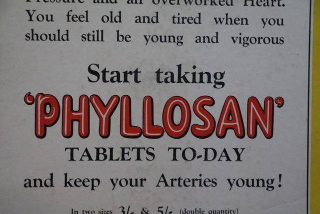 Phyllosan Arteries Tablets Advertising Card | XXXX Antique Complex