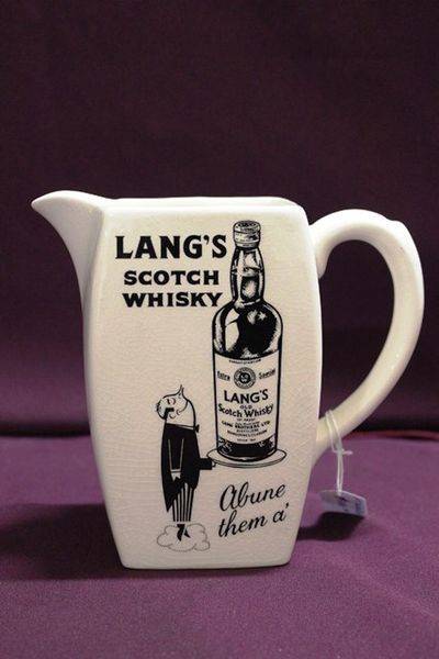 Rare Langs Scotch Whiskey Pub Jug | XXXX Antique Complex