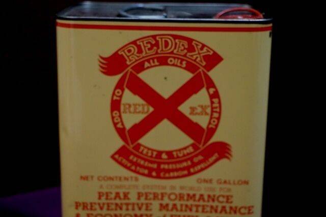 Redex One Gallon Fuel Additive Tin. With Contents. | XXXX Antique Complex