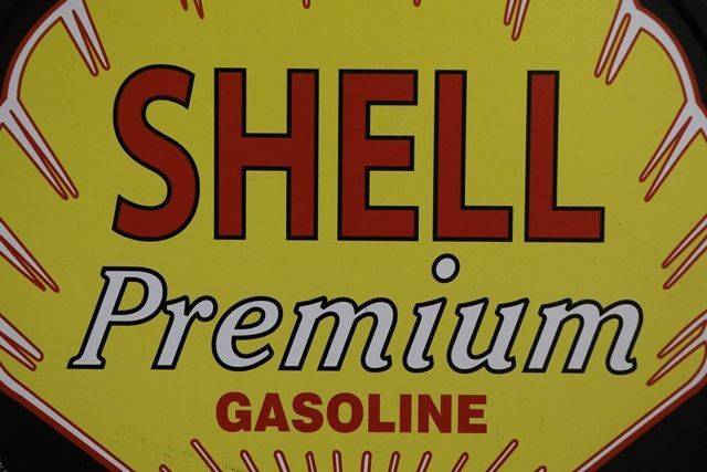 Round Shell Premium Gasoline Tin Advertising Modern Sign | XXXX Antique ...