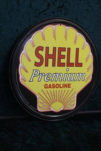 Round Shell Premium Gasoline Tin Advertising Modern Sign | XXXX Antique ...