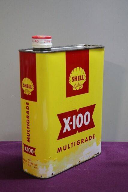 Shell X-100 2 Litres Motor Oil Tin | XXXX Antique Complex