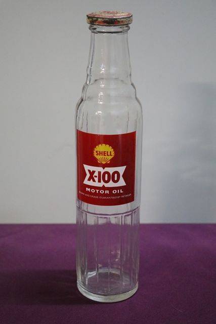 Shell X-100 Motor Oil Bottle | XXXX Antique Complex