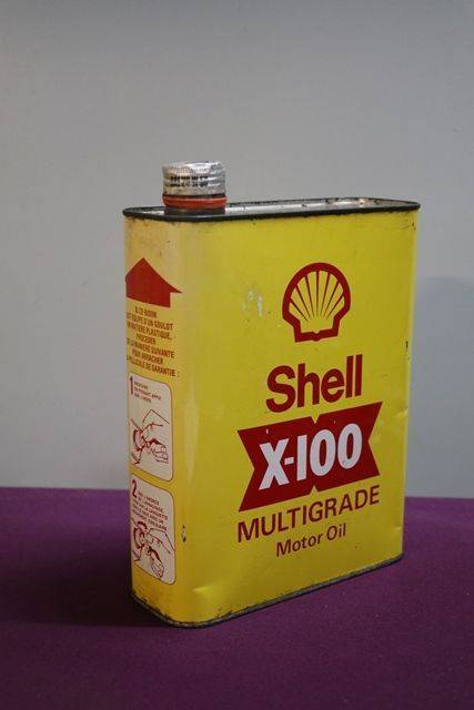 Shell X-100 Multigrade 2 Litres Motor Oil Tin | XXXX Antique Complex