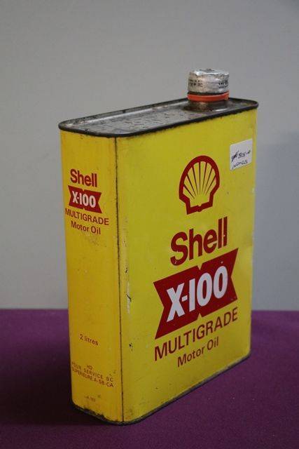 Shell X-100 Multigrade 2 Litres Motor Oil Tin | XXXX Antique Complex