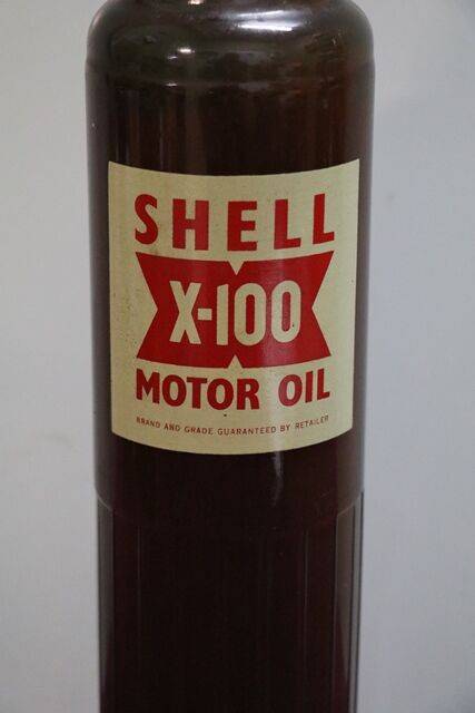 Shell X-100 New Old Stock Quart Bottle Motor Oil | XXXX Antique Complex