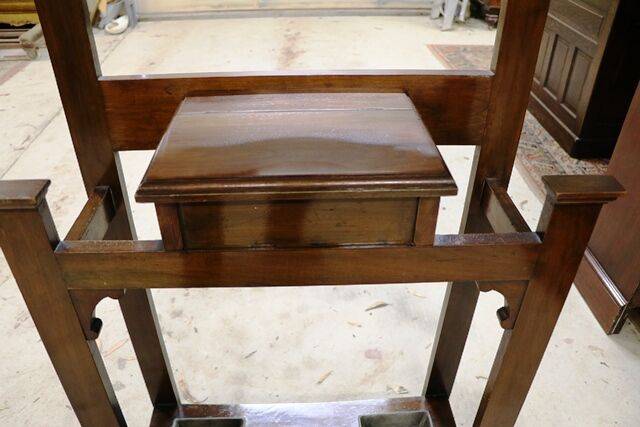 Small Antique Mahogany Mirror Back Hall Stand. # | XXXX Antique Complex