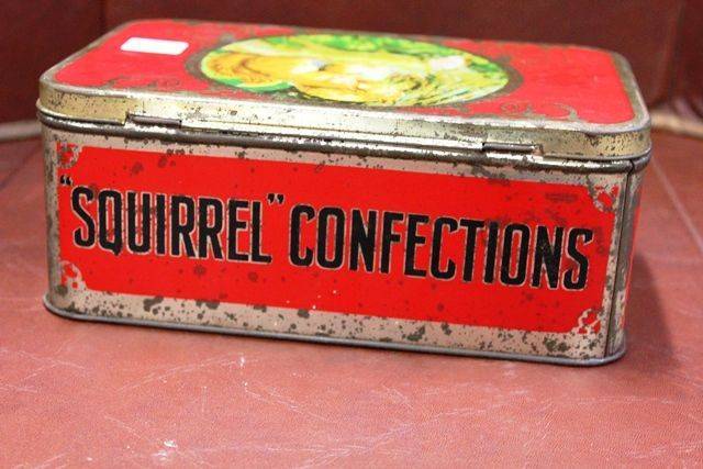 Squirrel Confections Advertising Tin | XXXX Antique Complex