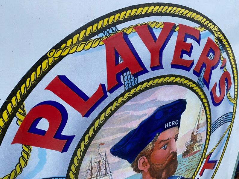 Stunning Large Player's Navy Cut Pictorial Enamel Sign. # | XXXX ...