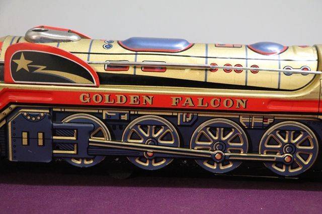 TM Japan Golden Falcon Battery Operated Tin Train Engine Toy | XXXX ...