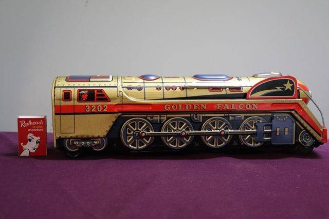 TM Japan Golden Falcon Battery Operated Tin Train Engine Toy | XXXX ...